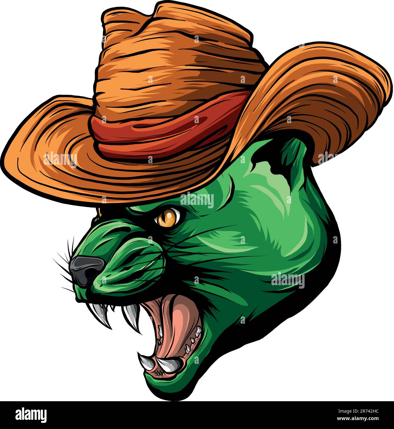 animal head of Cougar vector illustration design Stock Vector Image ...