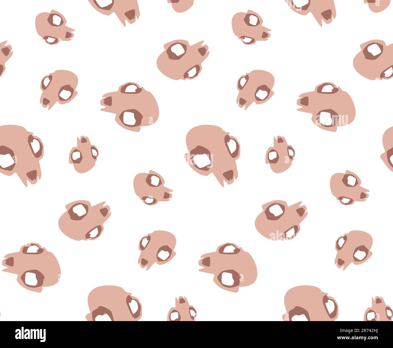 Vector pattern of the symbols of the occult. Texture of skulls. Print ...