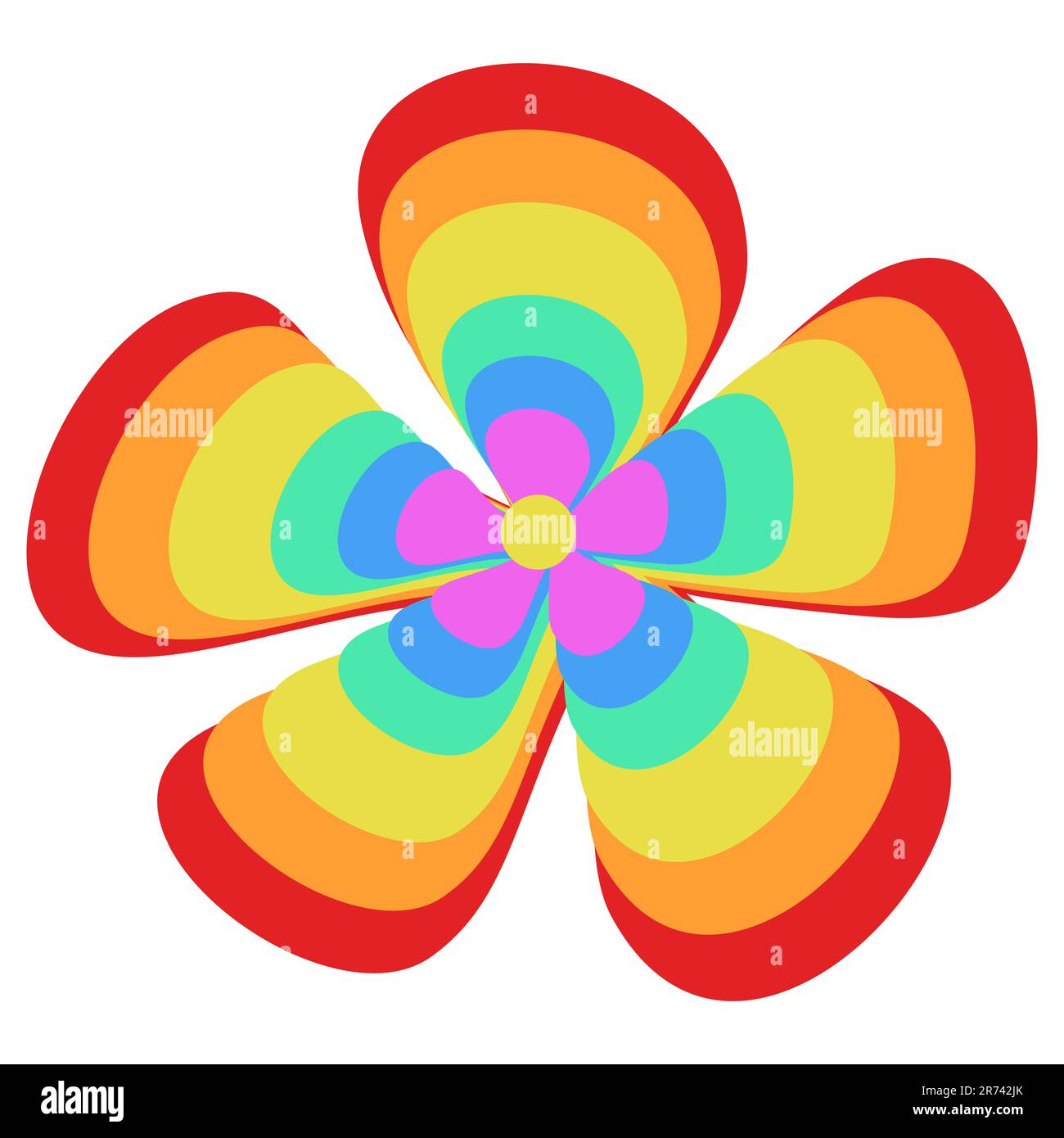 Rainbow paper flower. LGBT rights symbol. Design element. Vector ...