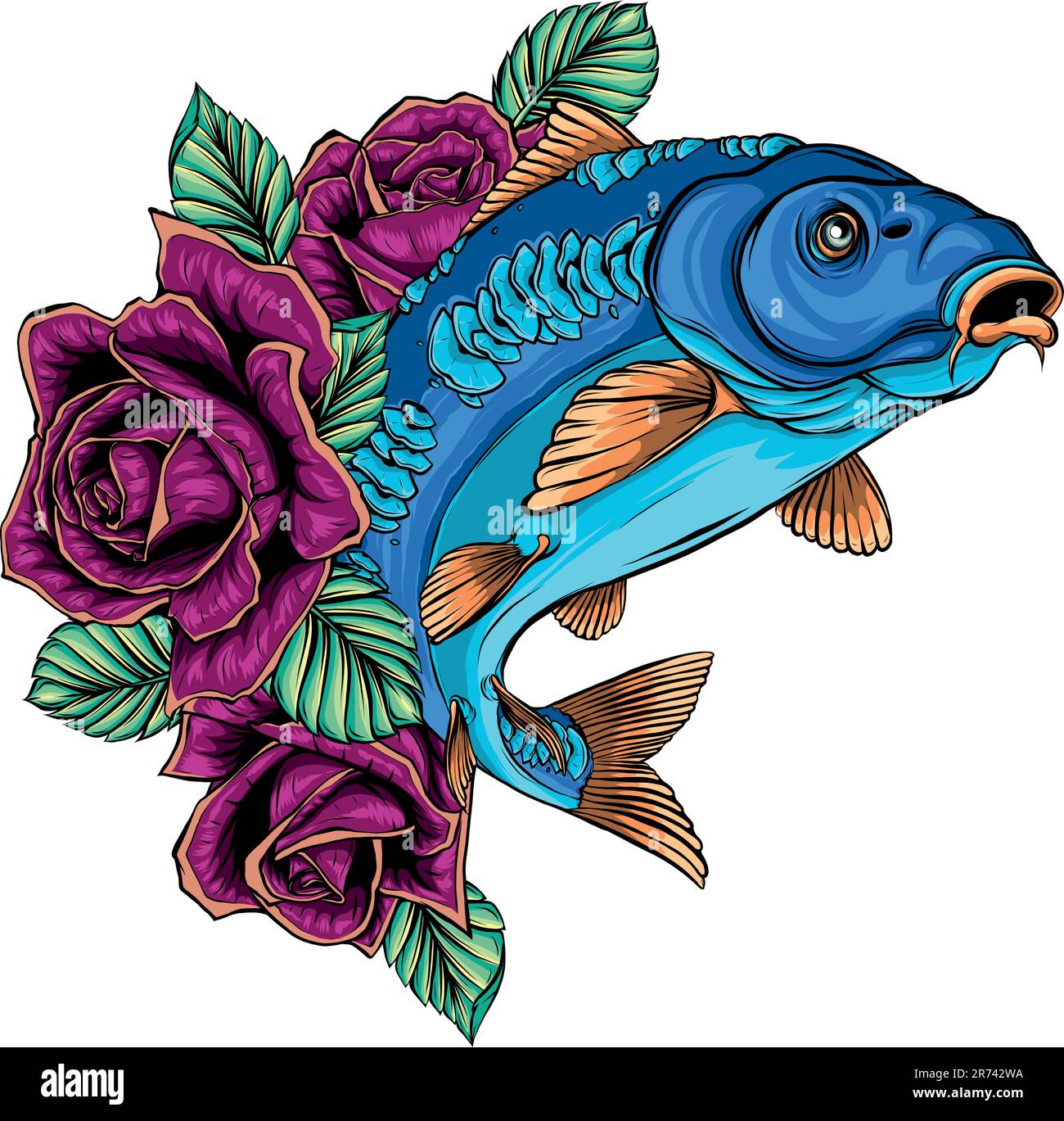 Mirror carp Stock Vector Images - Alamy