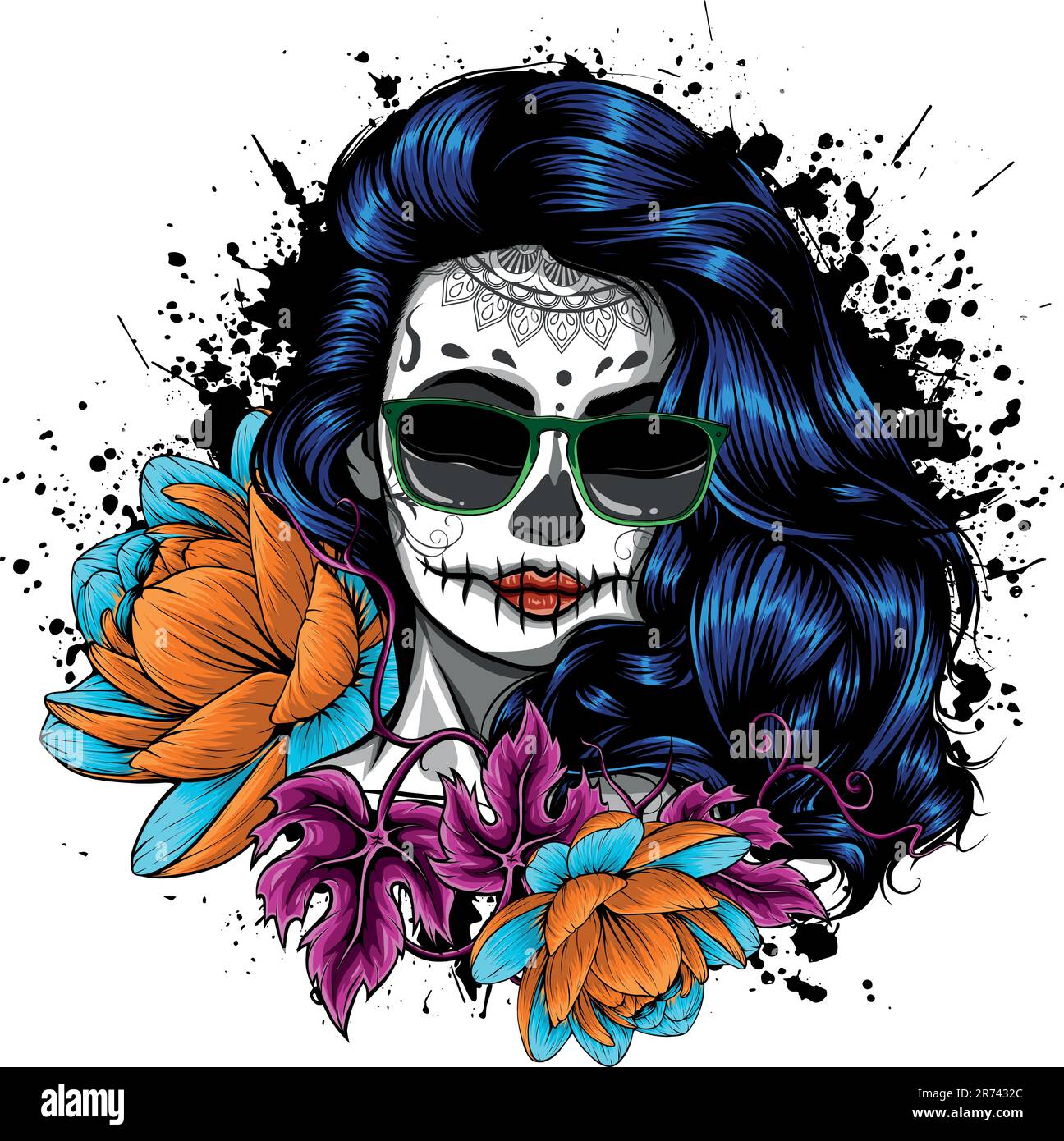 Day of the dead painting Cut Out Stock Images & Pictures - Alamy