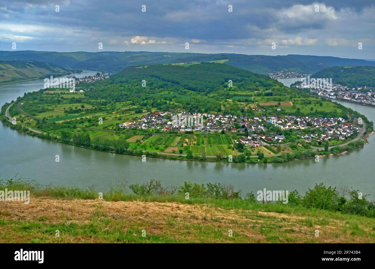 The meander of Boppard, Rhine river, Germany Stock Photo - Alamy