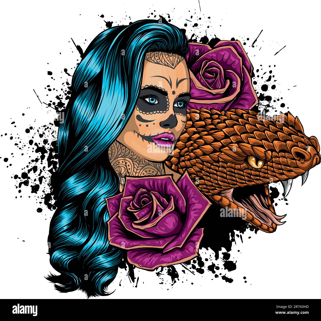 Day of the dead painting Cut Out Stock Images & Pictures - Alamy