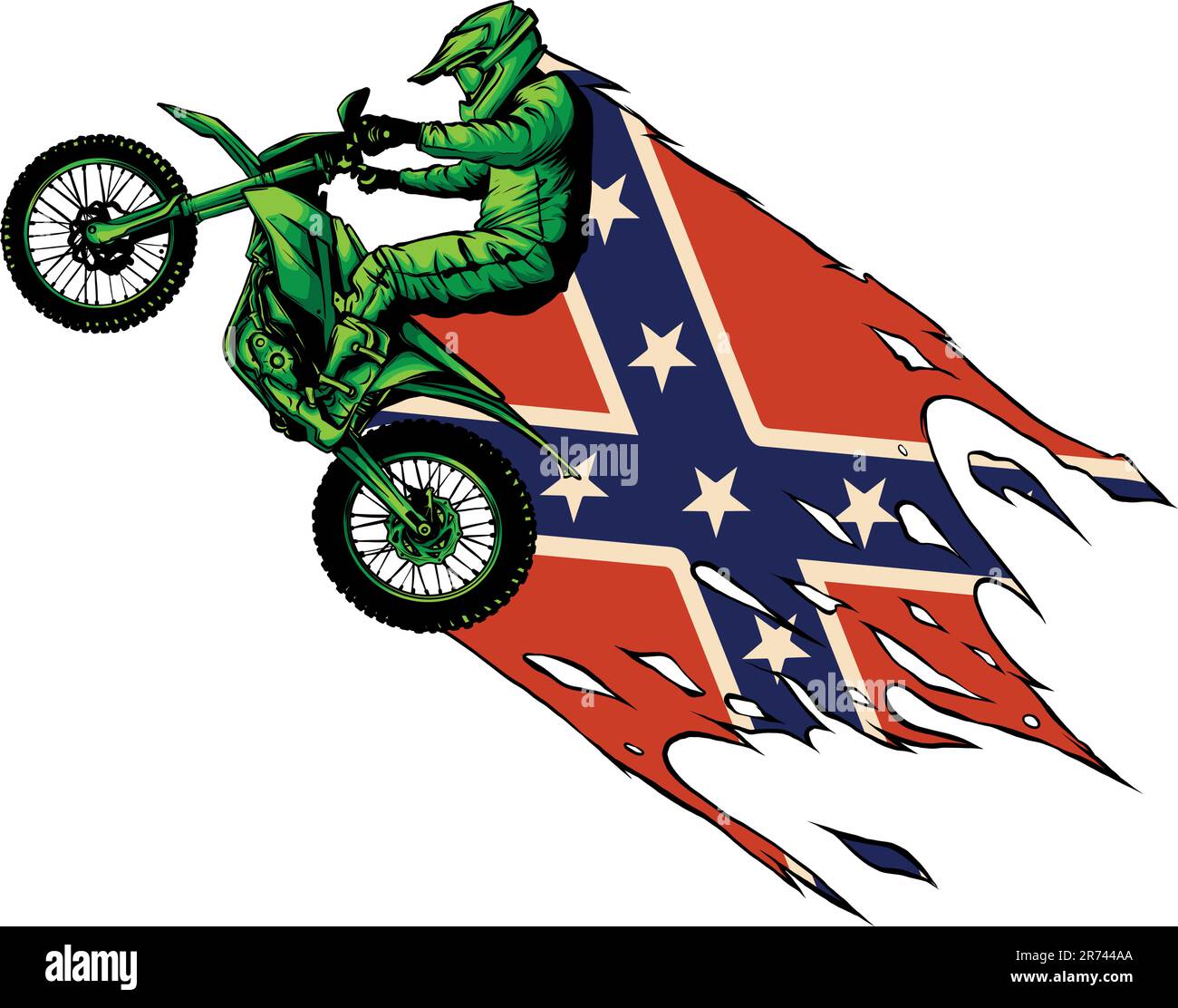 vector motocross rider ride the motocross bike Stock Vector Image & Art ...