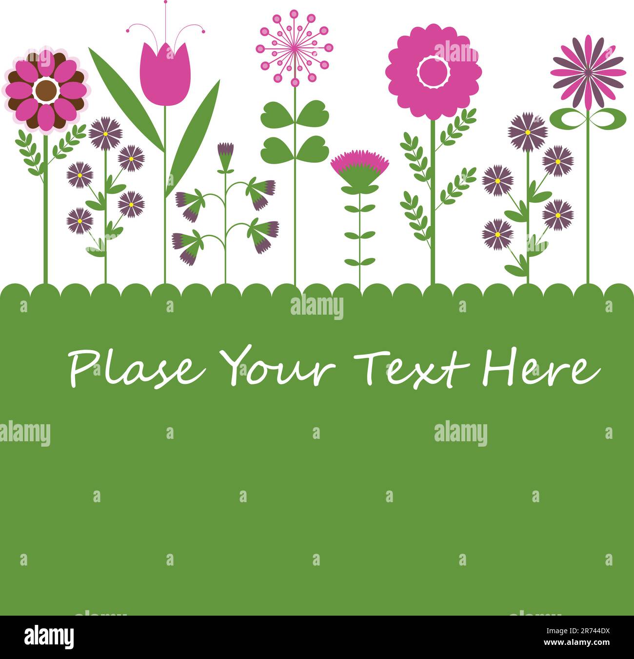 Colourful Spring flowers background. Vector illustration Stock Vector ...