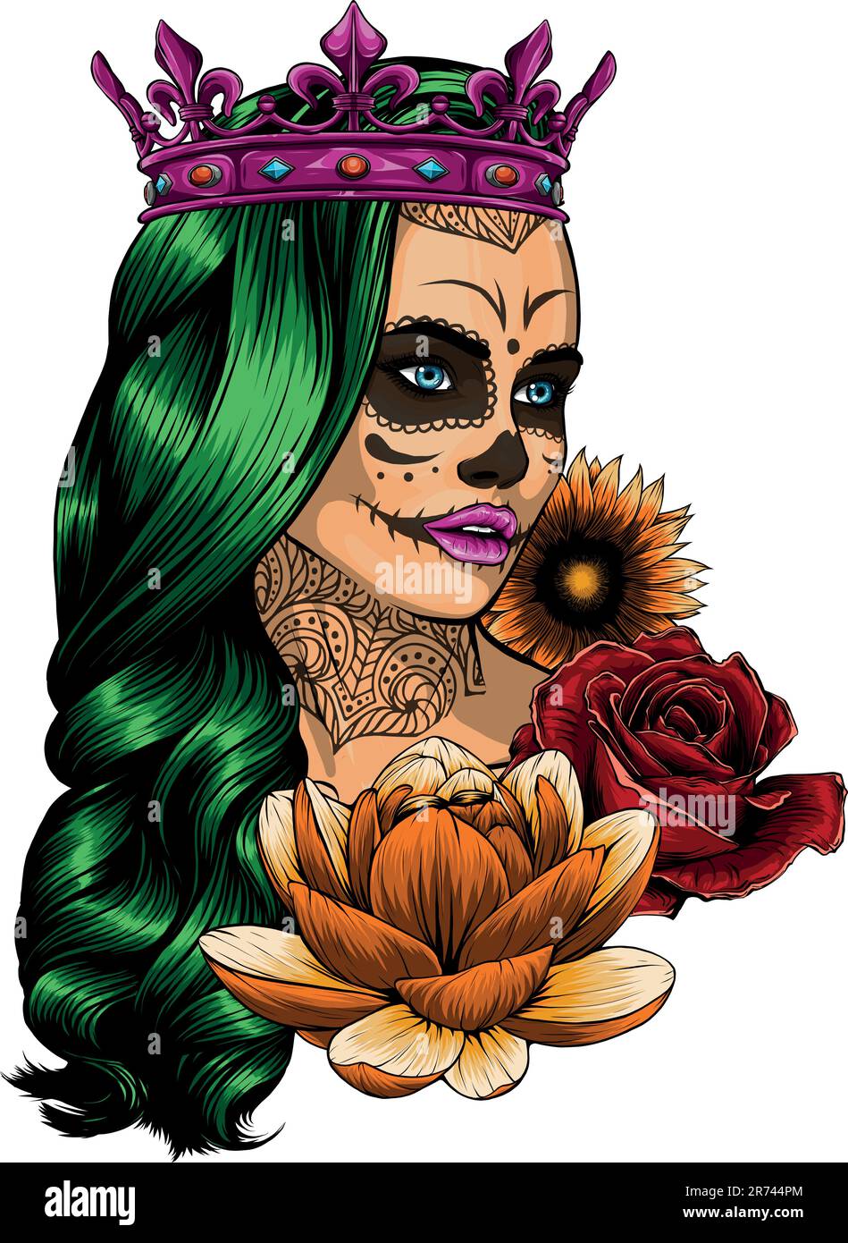 Day of the dead painting Cut Out Stock Images & Pictures - Alamy