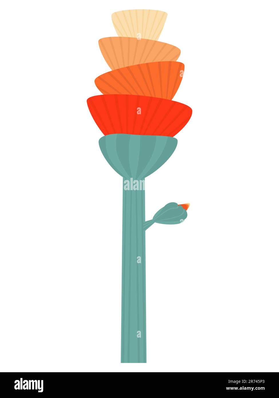Abstract Flower Stem Cartoon