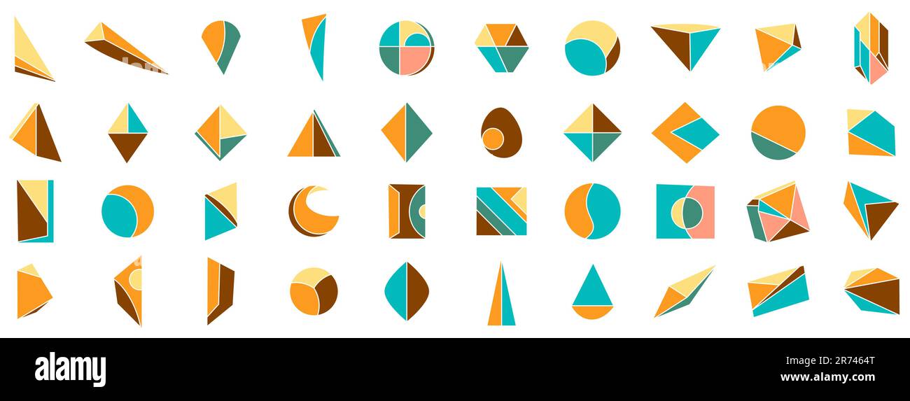 Memphis design elements. Abstract geometric shapes set. Vector ...