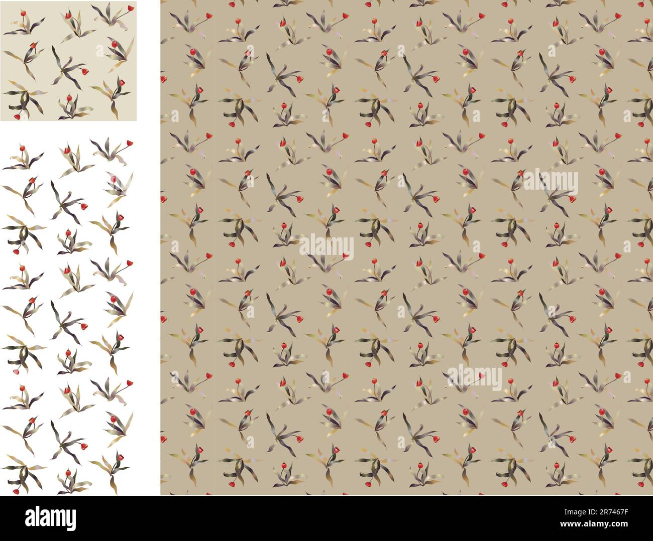 Beautiful red wild tulip Stock Vector Images - Alamy