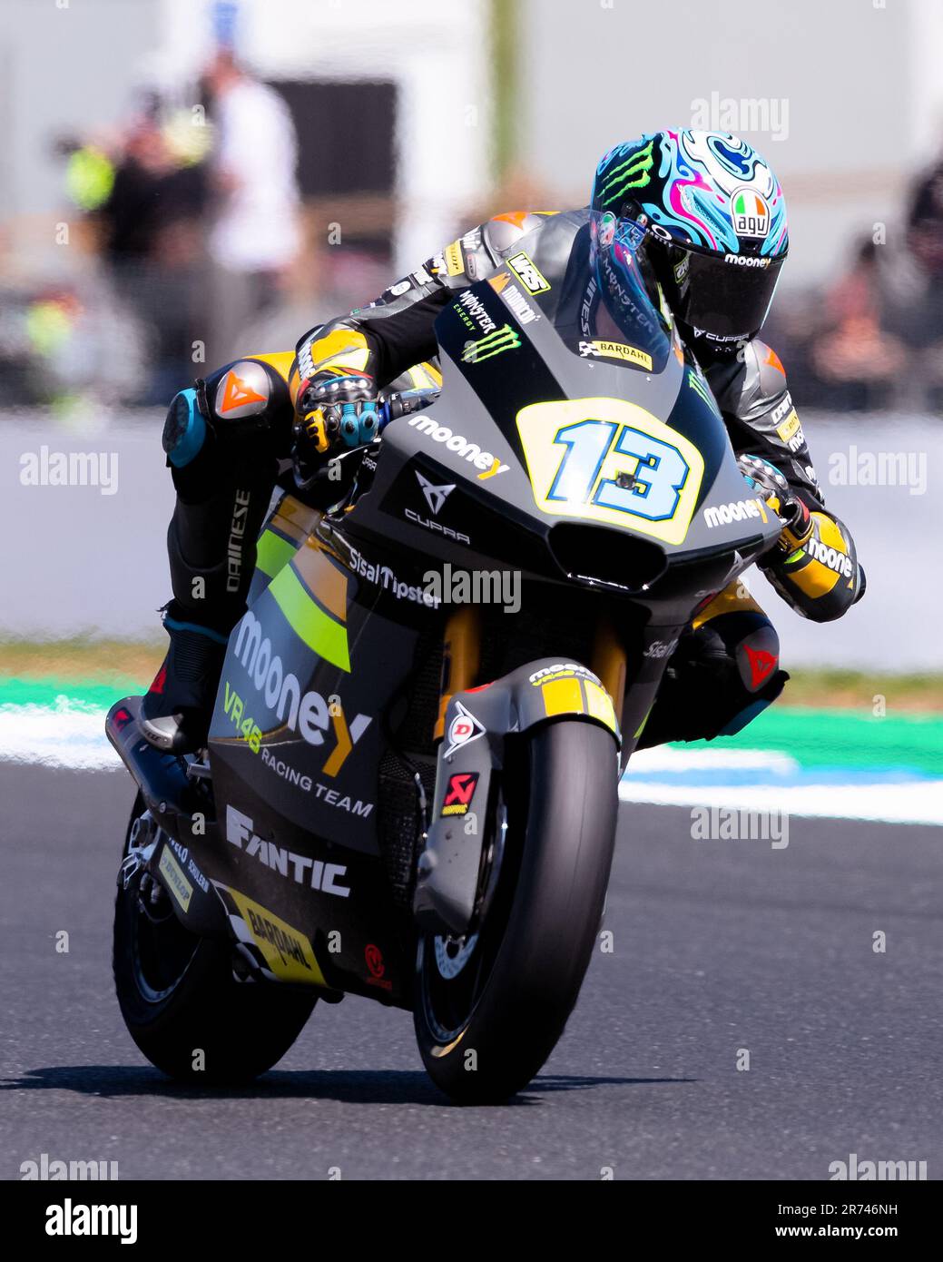 PHILLIP ISLAND, AUSTRALIA - OCTOBER 16: Celestino Vietti of Italy on ...