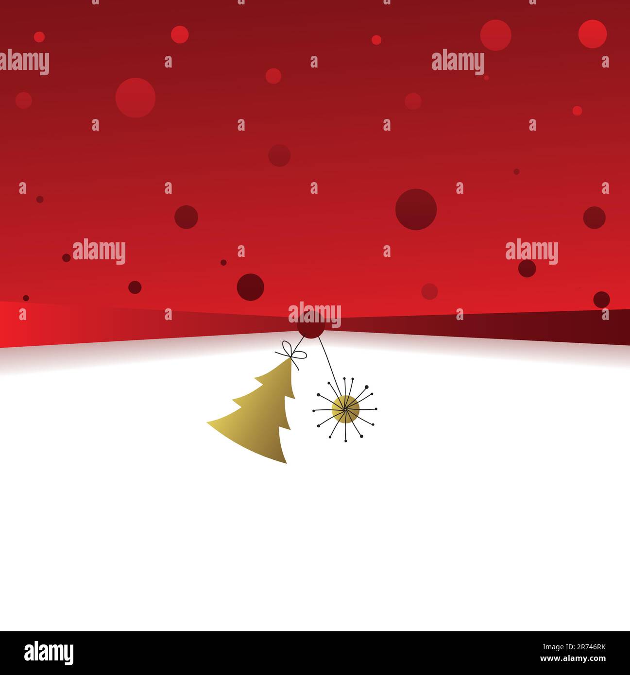 Abstract red Christmas background with tree. vector illustration Stock ...