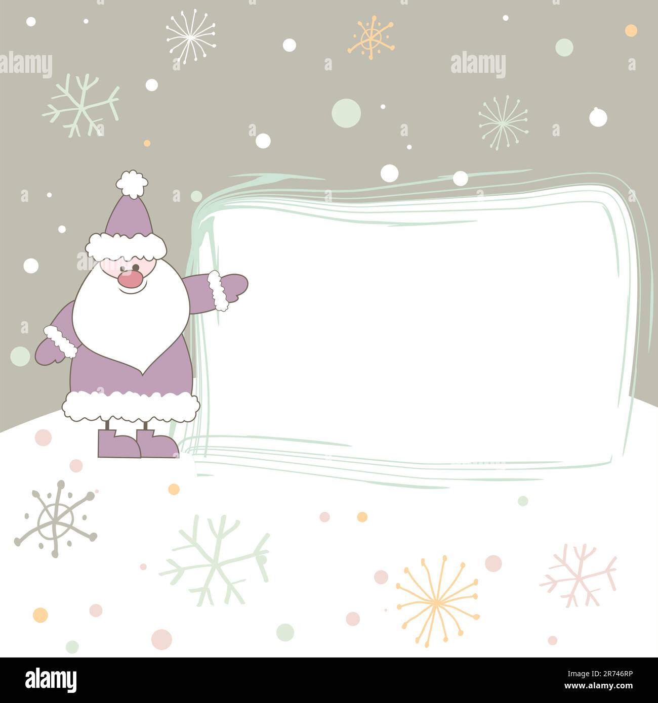 Christmas card with Santa and Christmas tree. Vector illustration Stock ...