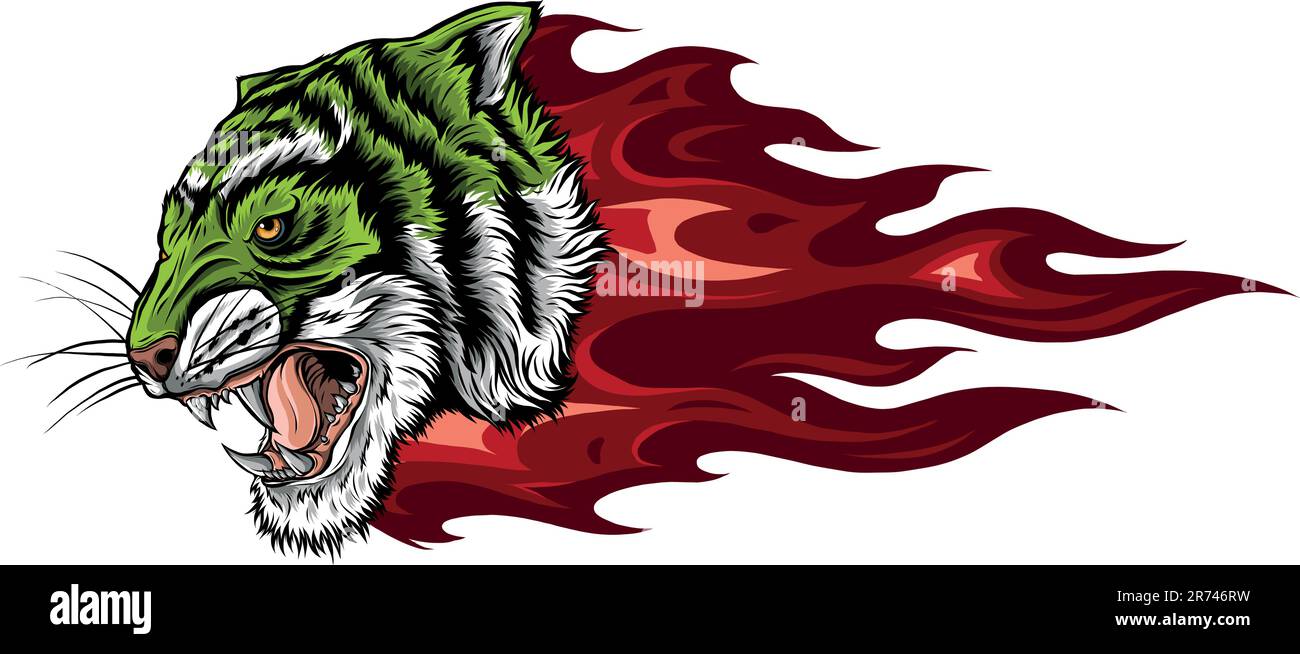 tiger head in detailed style vector illustration design Stock Vector ...