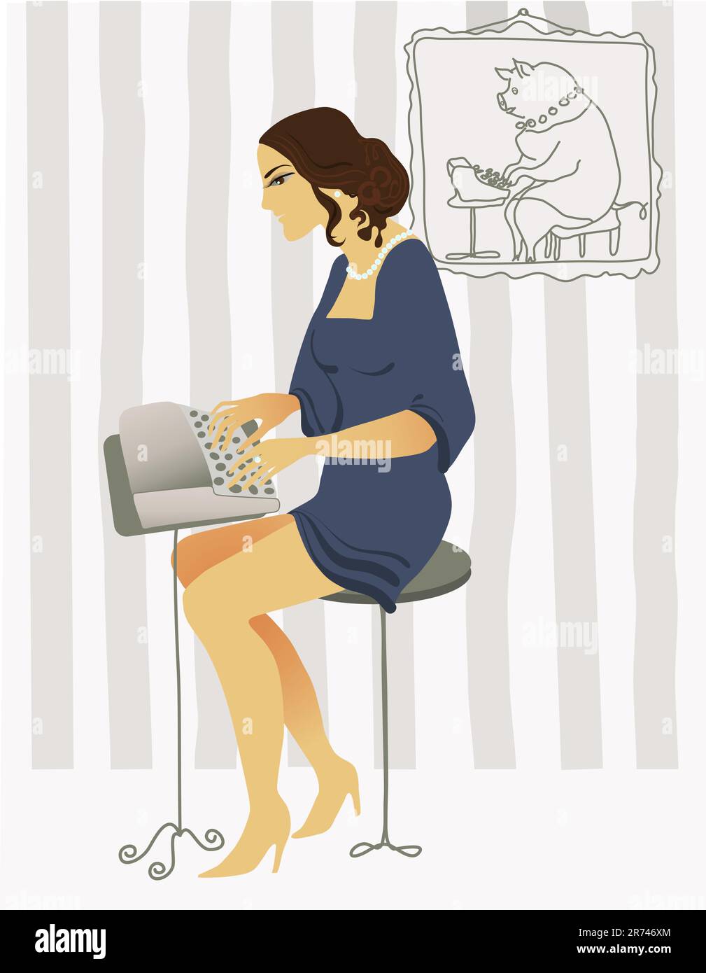 Old women model Stock Vector Images - Alamy