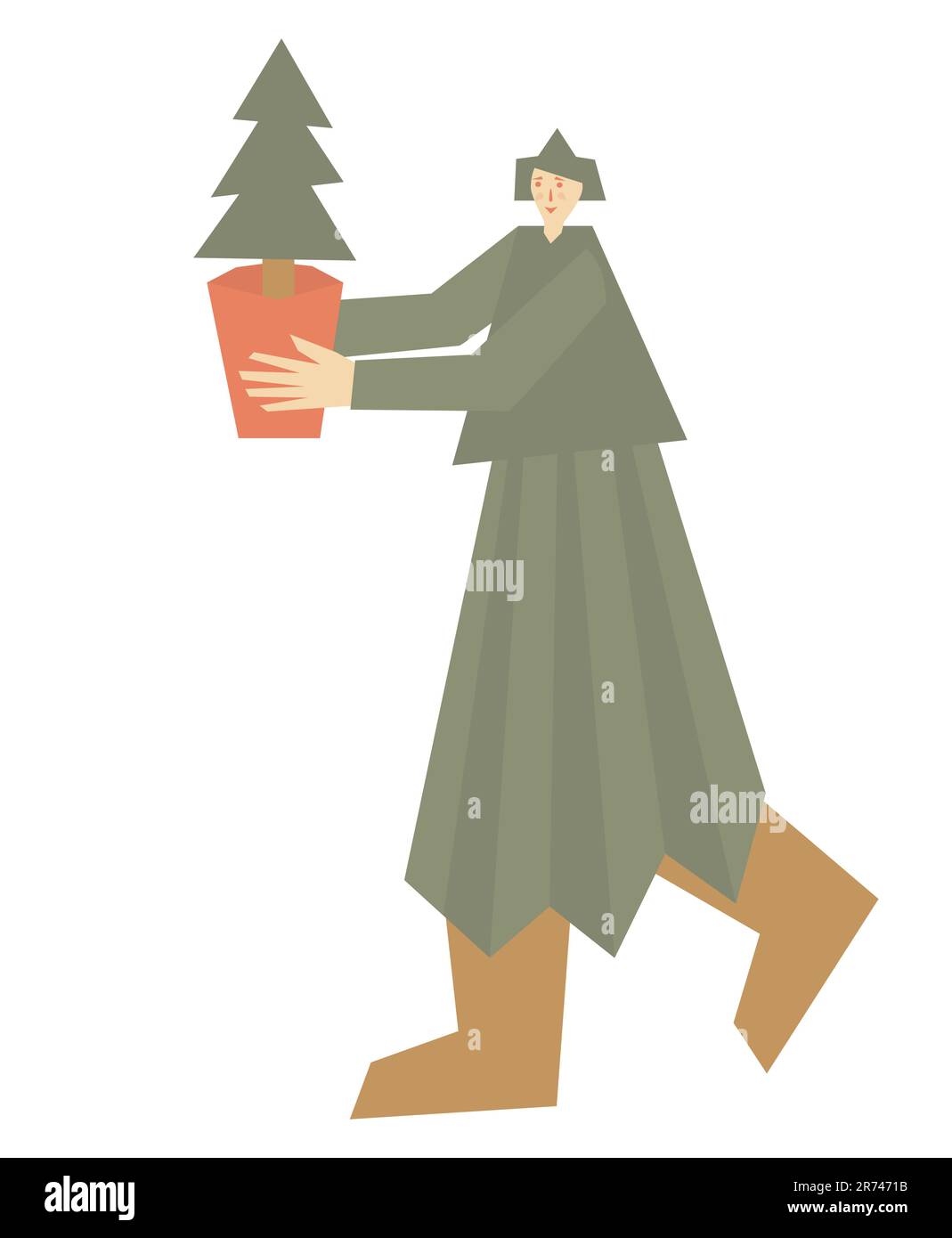 Man dressed as tree Stock Vector Images - Alamy