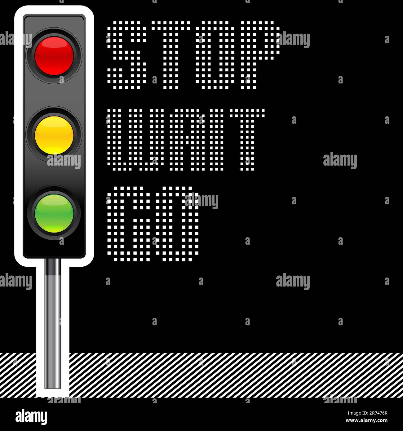 Stop wait go sign Stock Vector Images - Alamy