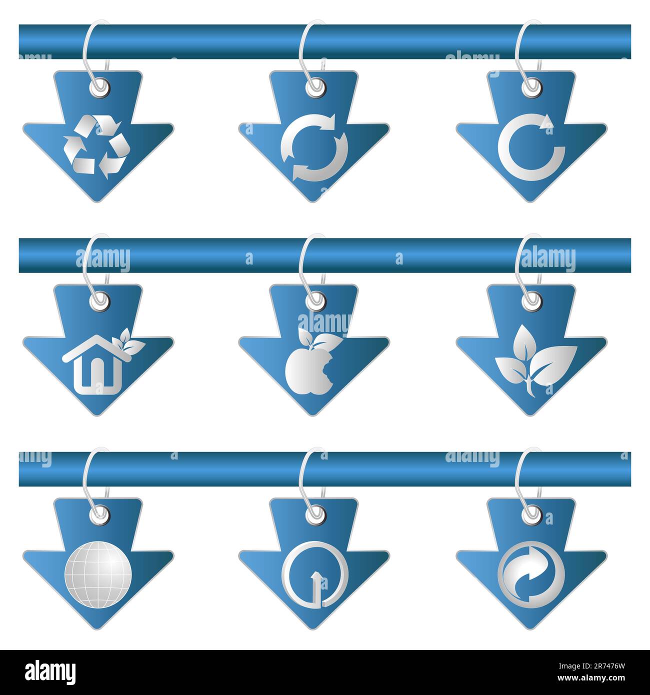 illustration of recycle arrows on white background Stock Vector Image ...