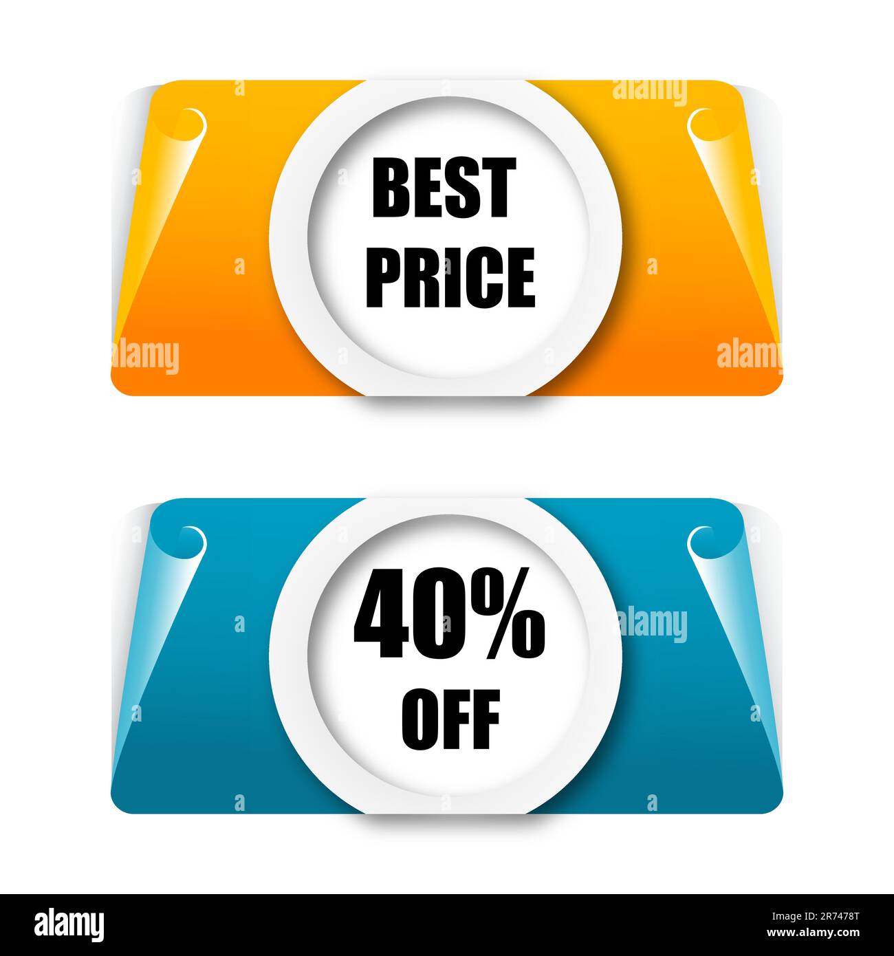 illustration of discount tags on white background Stock Vector Image ...