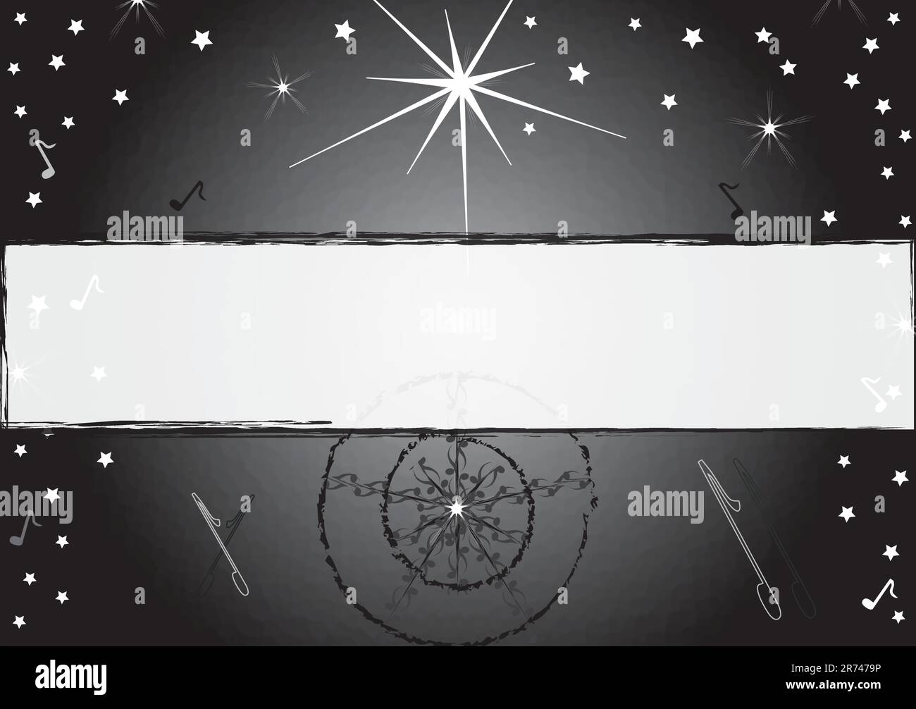 Night background with frame for your text, vector Stock Vector Image ...