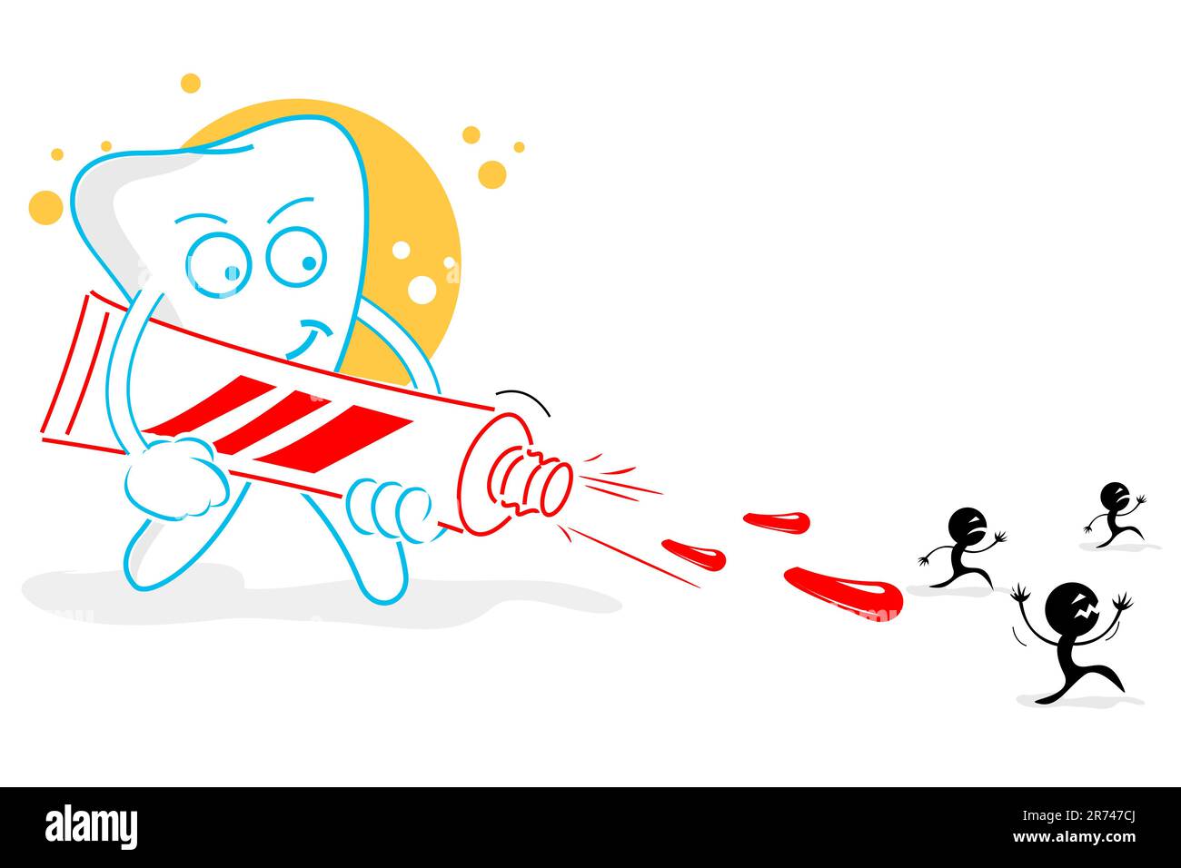 illustration of happy teeth on white background Stock Vector Image ...