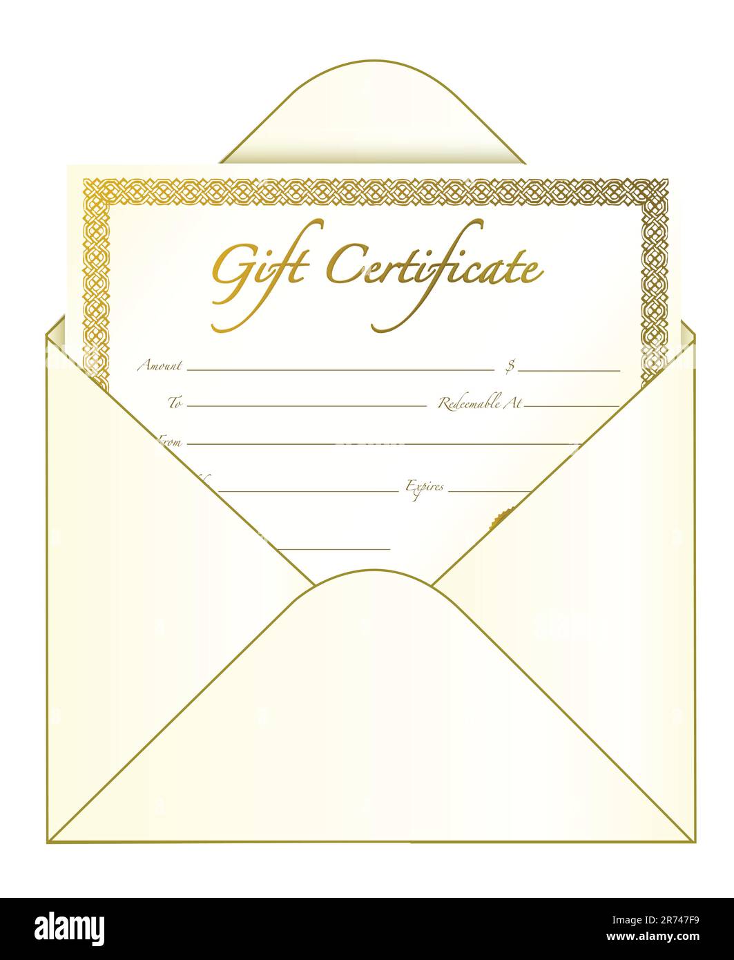 Golden envelope Stock Vector Images - Alamy