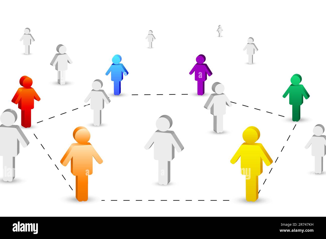illustration of networking on white background Stock Vector Image & Art ...