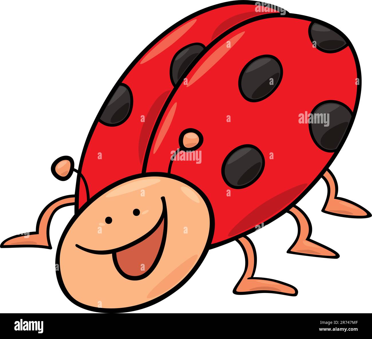 cartoon illustration of funny ladybug Stock Vector Image & Art - Alamy