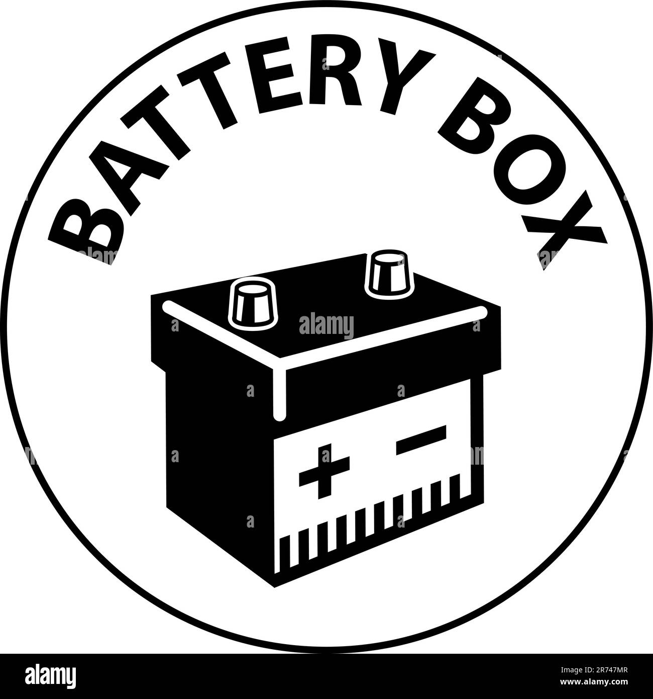Symbol Battery Sign Battery Box On White Background Stock Vector Image ...