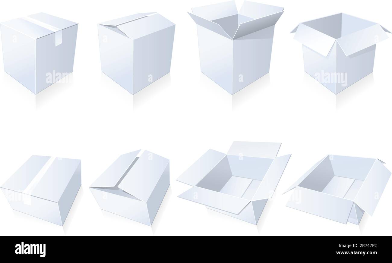 Ajar box Stock Vector Images - Alamy