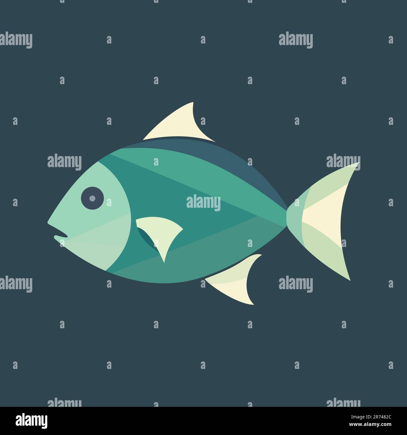 Fish sign. Colored fish icon. Abstract fish icon. Vector illustration ...