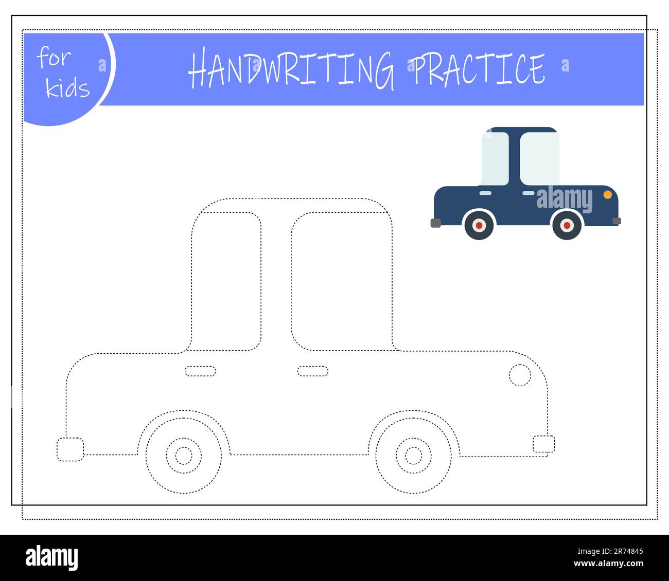 Connect the dots, educational game for kids, cartoon car Stock Vector ...