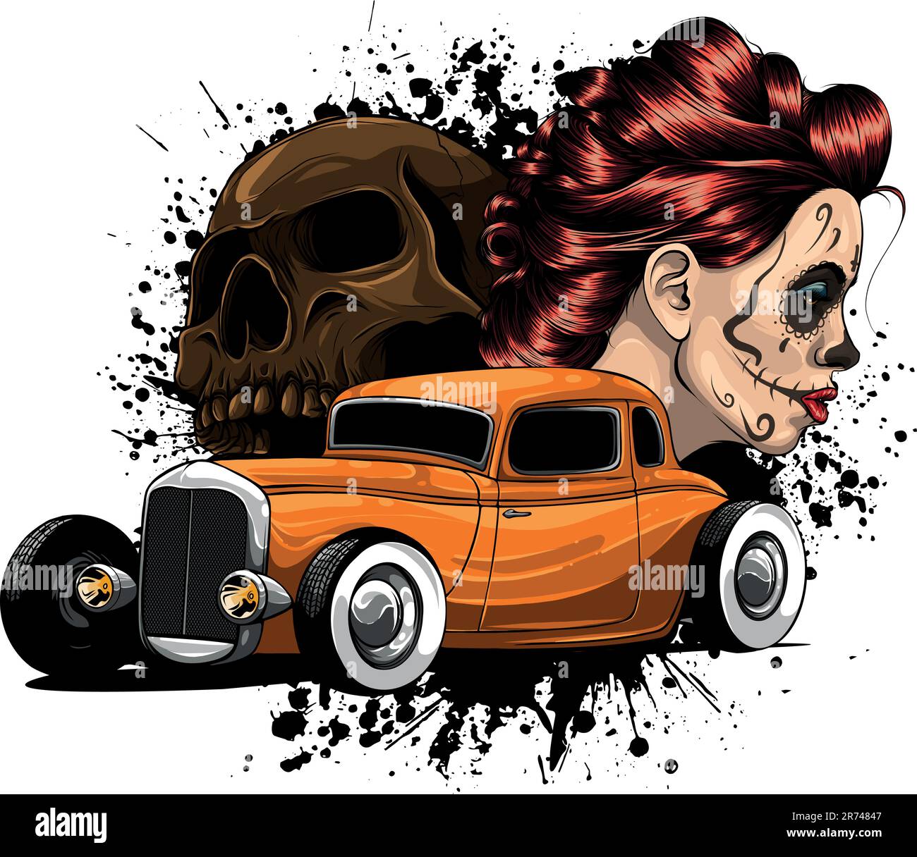 draw of hot rod car vector illustration design Stock Vector Image & Art ...