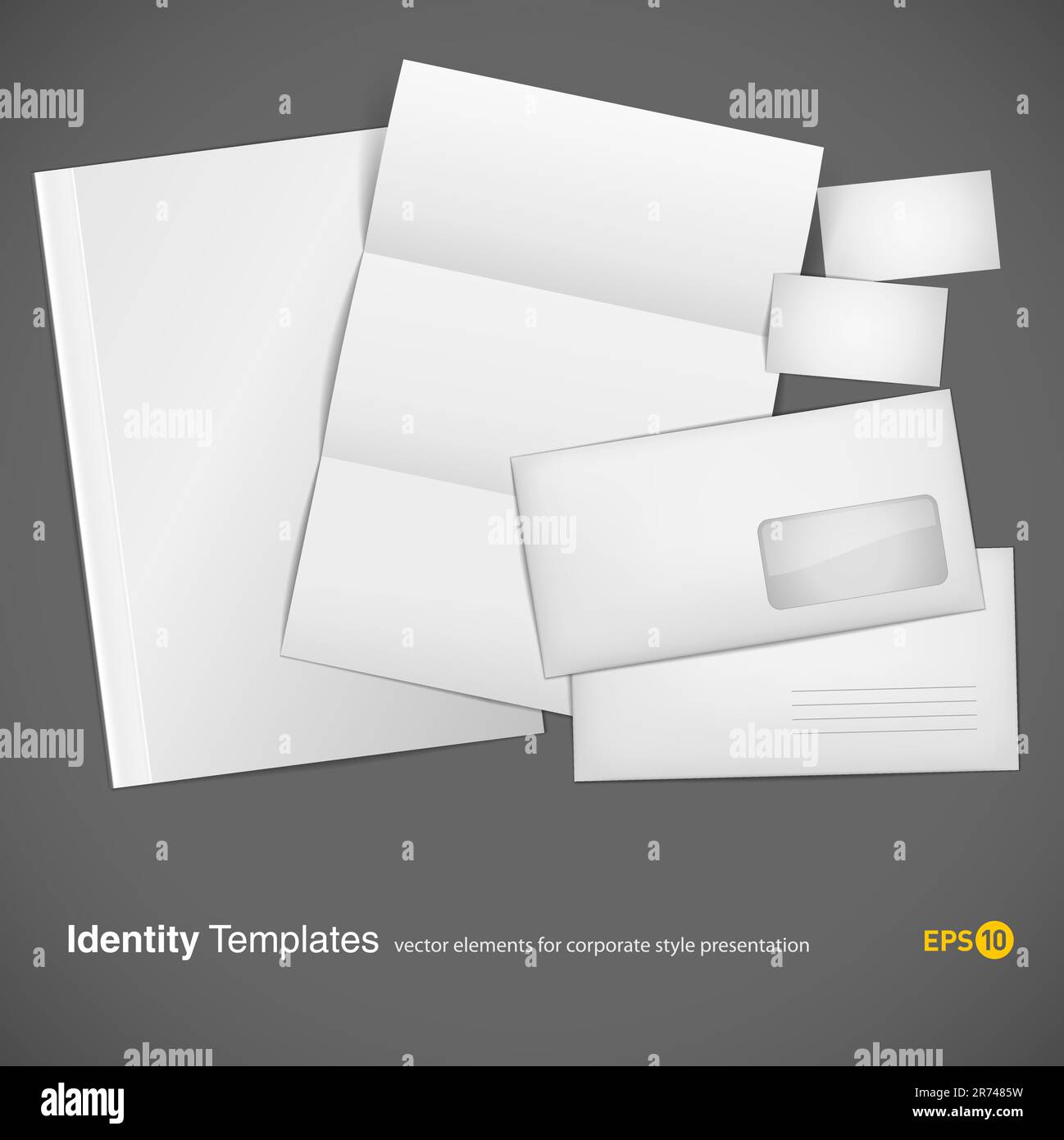 set of corporate identity templates. vector illustration. gradient mesh ...