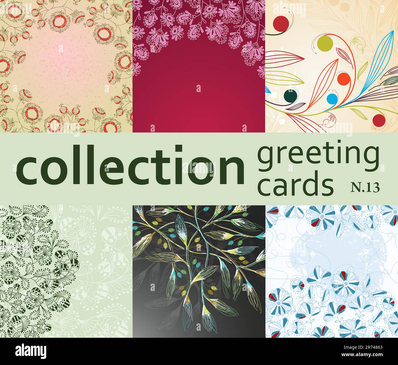 collection greeting cards Stock Vector Image & Art - Alamy