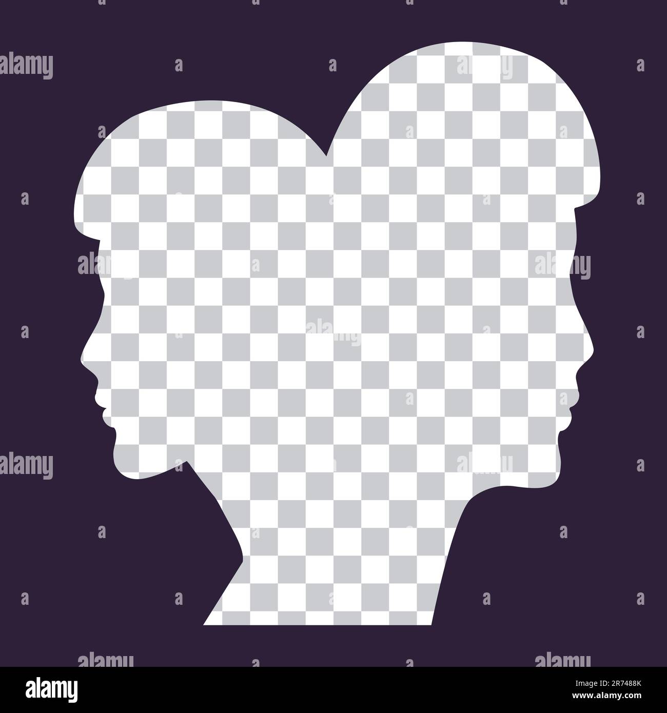 Human silhouette on transparent background. Mockup vector illustration ...