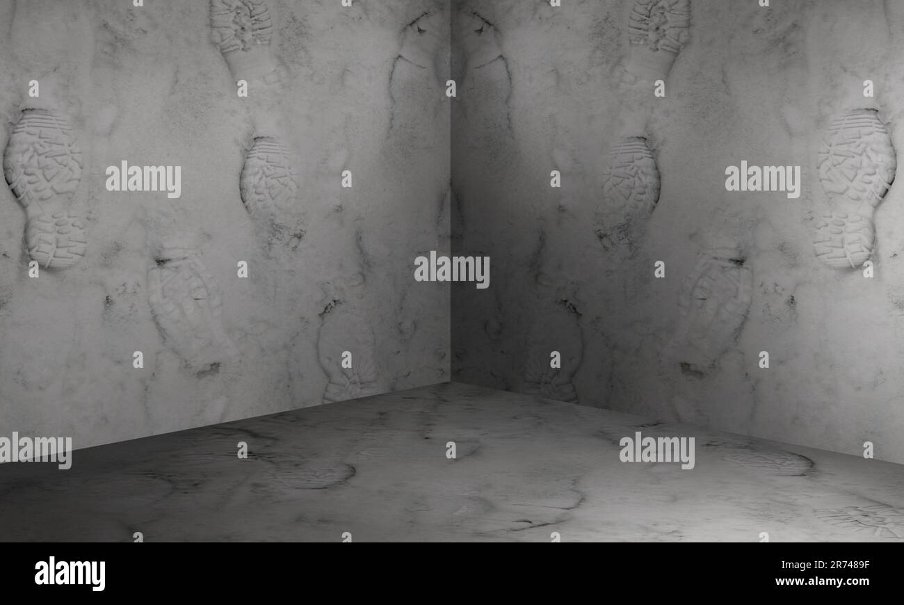 Concrete corner wall room texture 3d rendering Stock Photo - Alamy