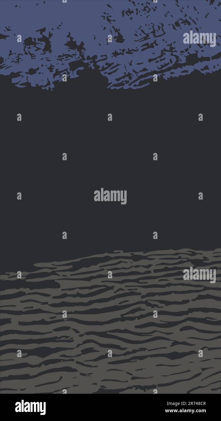 Horizon Sky and ground Abstract background. Optical illusion. Vertical vector illustration. Copy ...