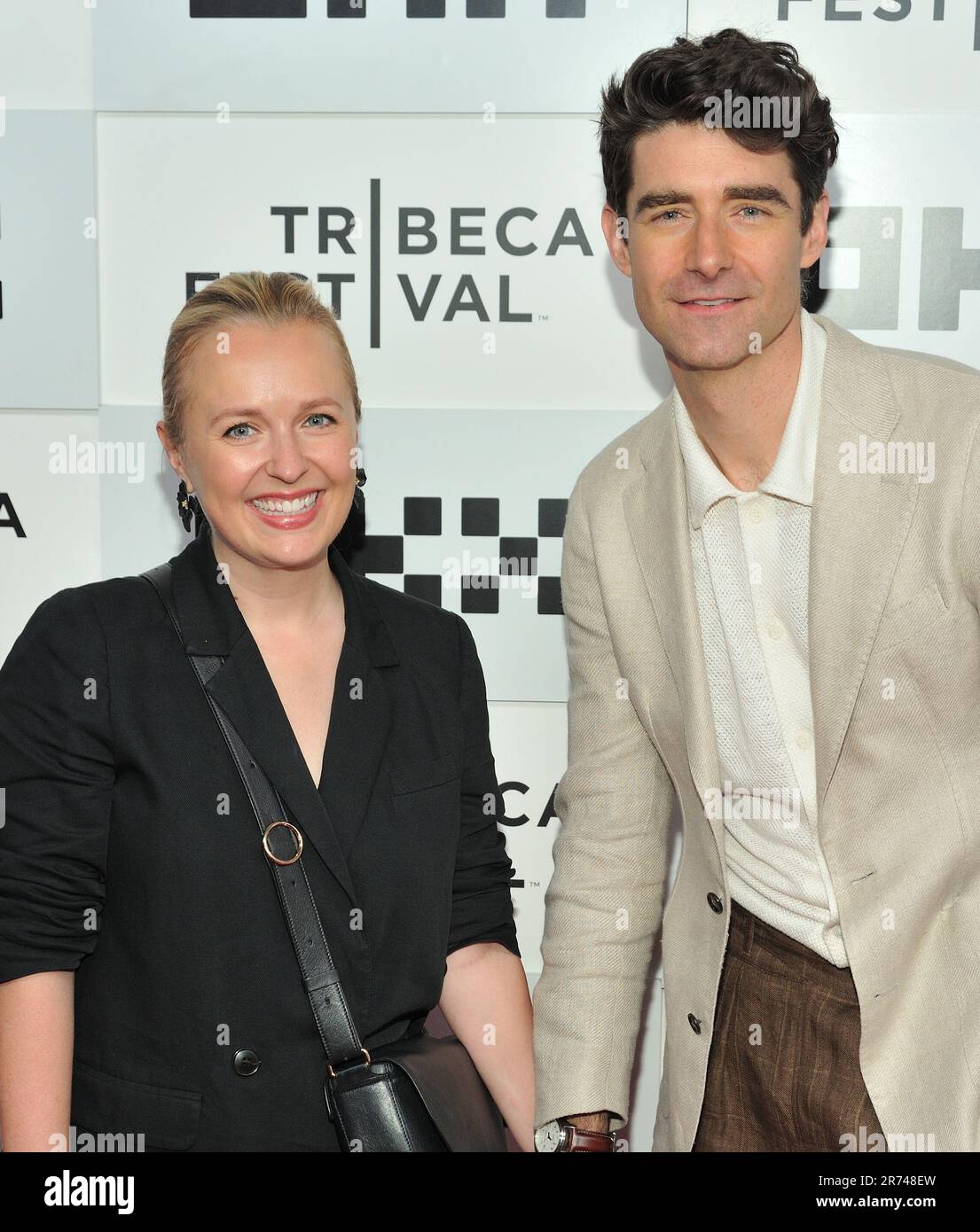 New York, USA. 12th June, 2023. L-R: Julia Mattison and Drew Gehling ...
