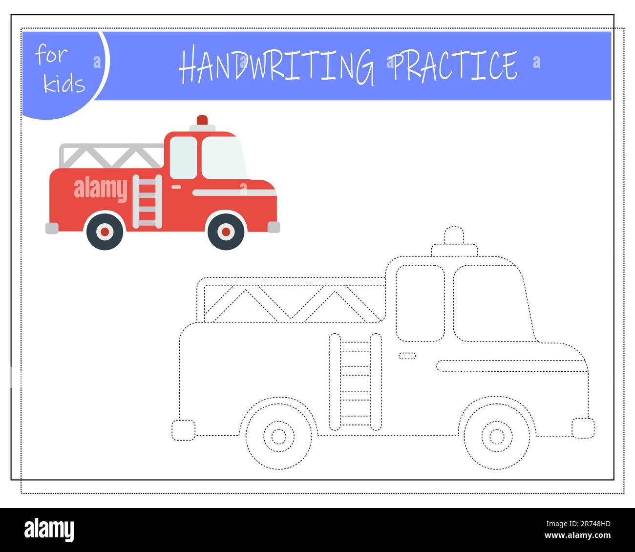 How To Draw A Cartoon Fire Truck
