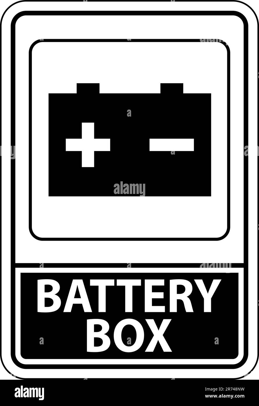 Symbol Battery Sign Battery Box On White Background Stock Vector Image ...