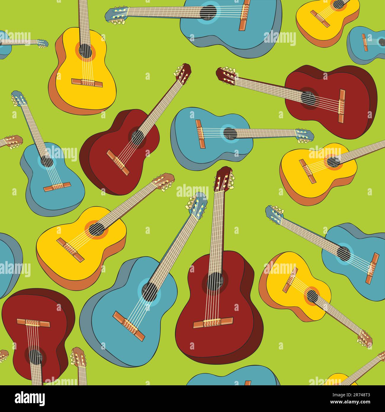 Seamless background guitars Stock Vector Images - Alamy