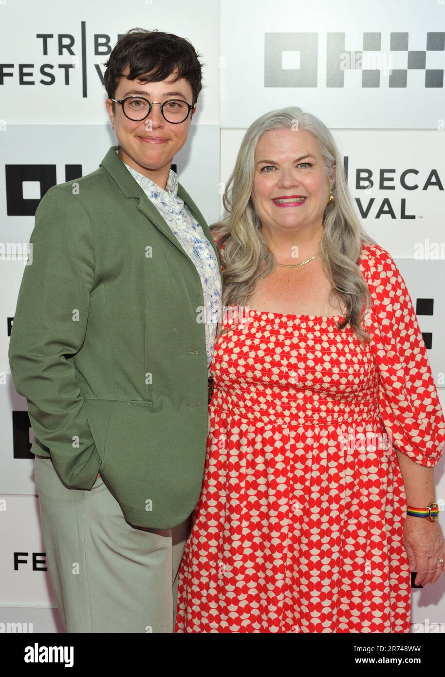 Paula Pell (R) and guest attend the world premiere of Waitress The ...
