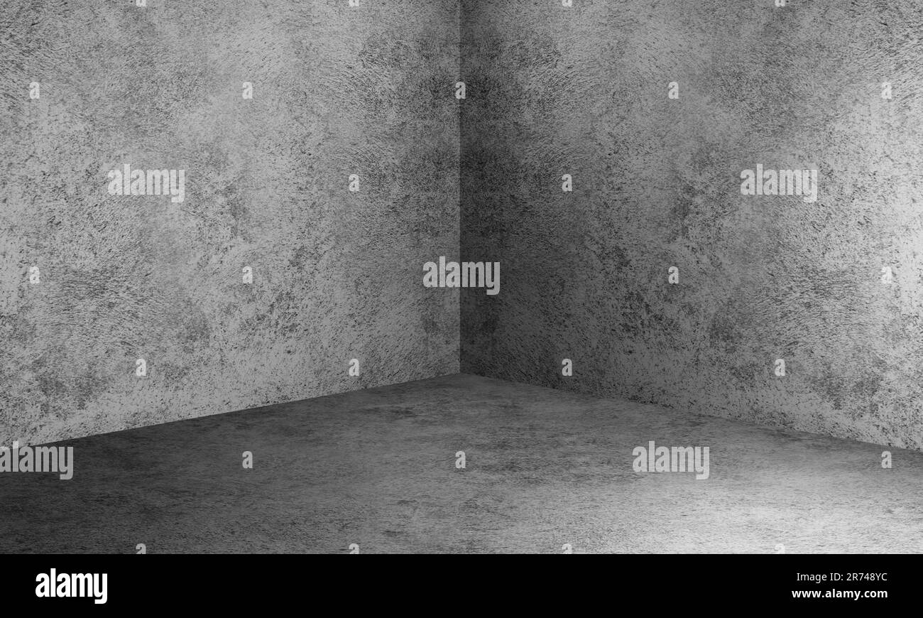 corner of empty room with white walls floor Stock Photo - Alamy