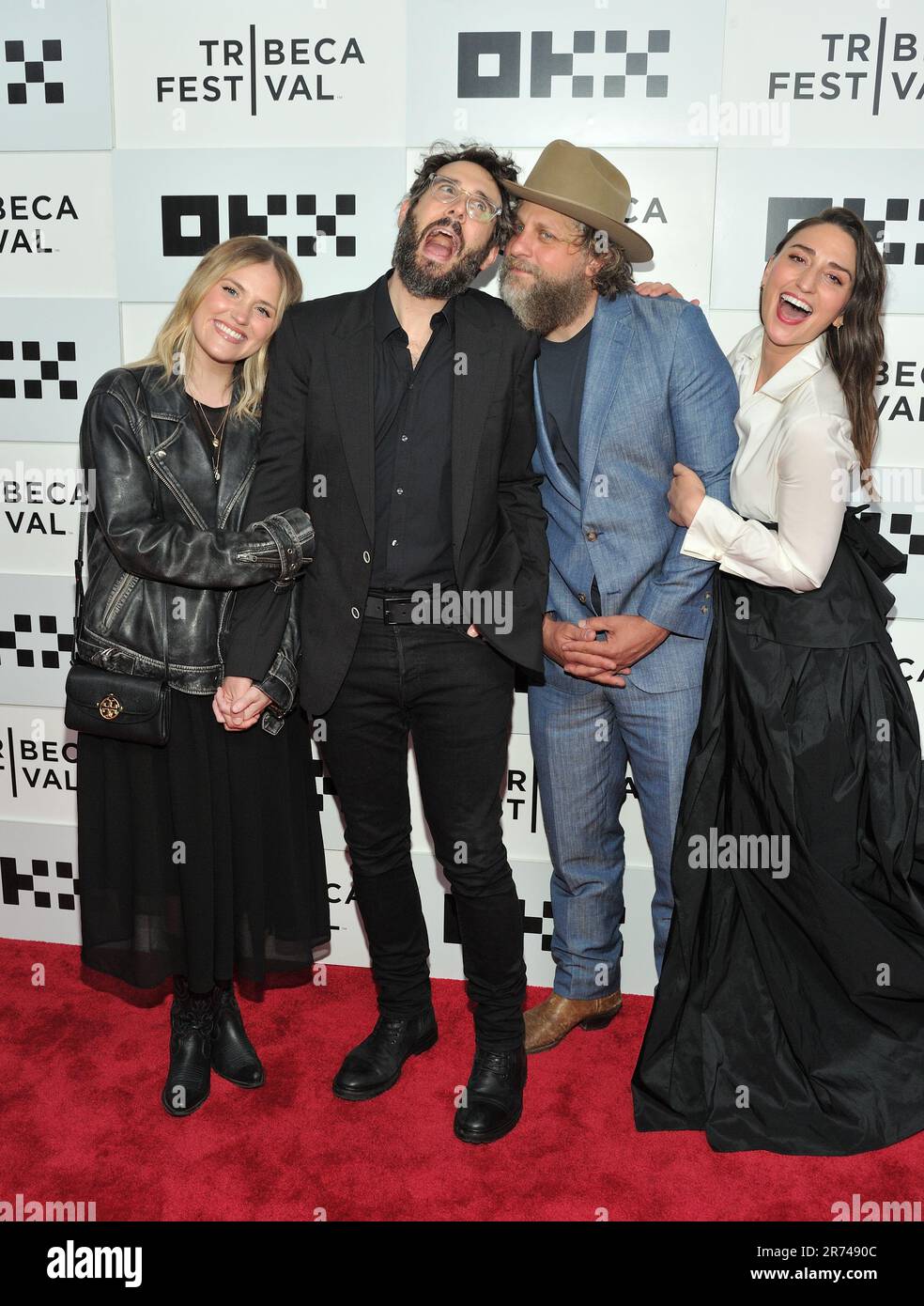 New York, USA. 12th June, 2023. L-R: Natalie McQueen, Josh Groban, Joe ...