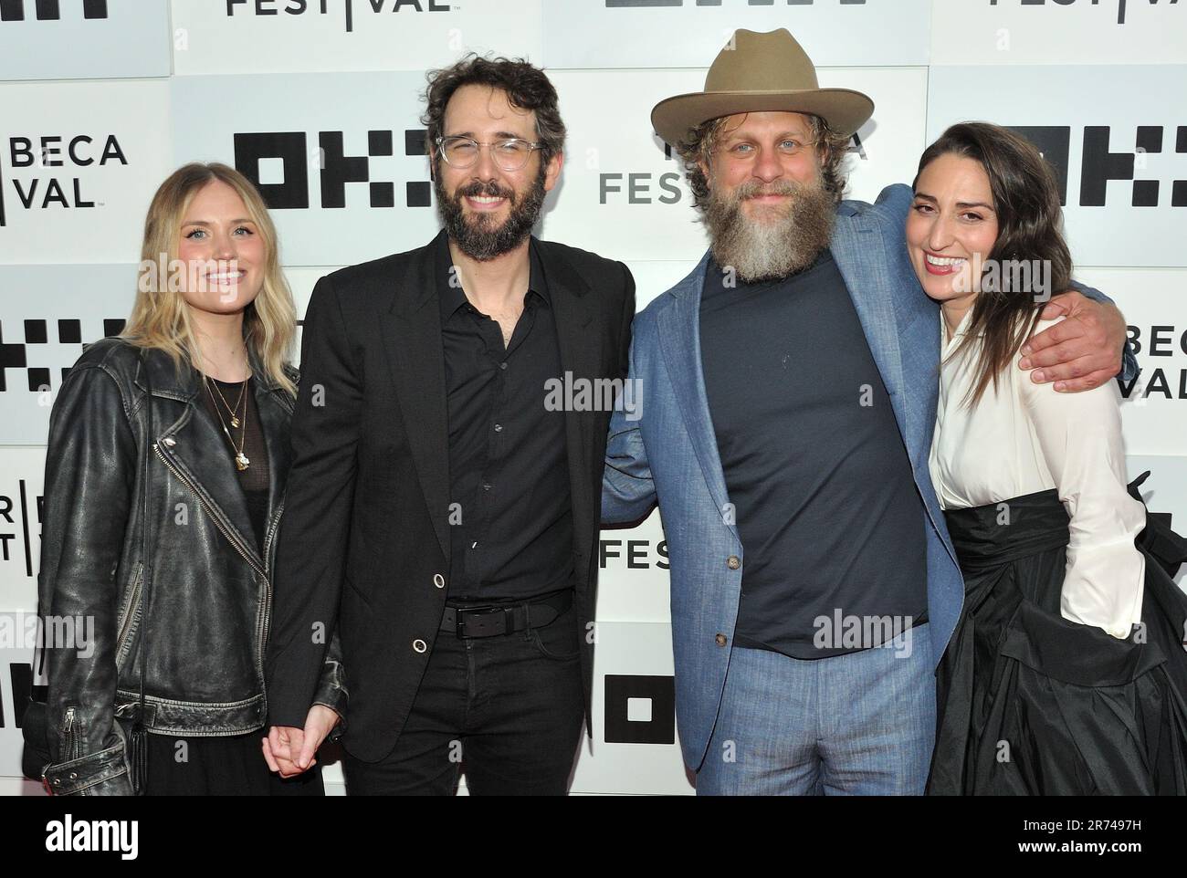 New York, USA. 12th June, 2023. L-R: Natalie McQueen, Josh Groban, Joe ...