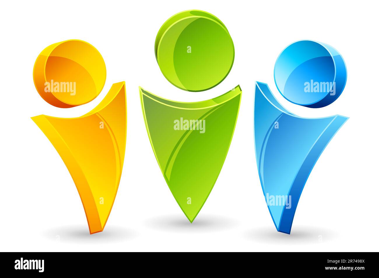 illustration of human icons on white background Stock Vector Image ...