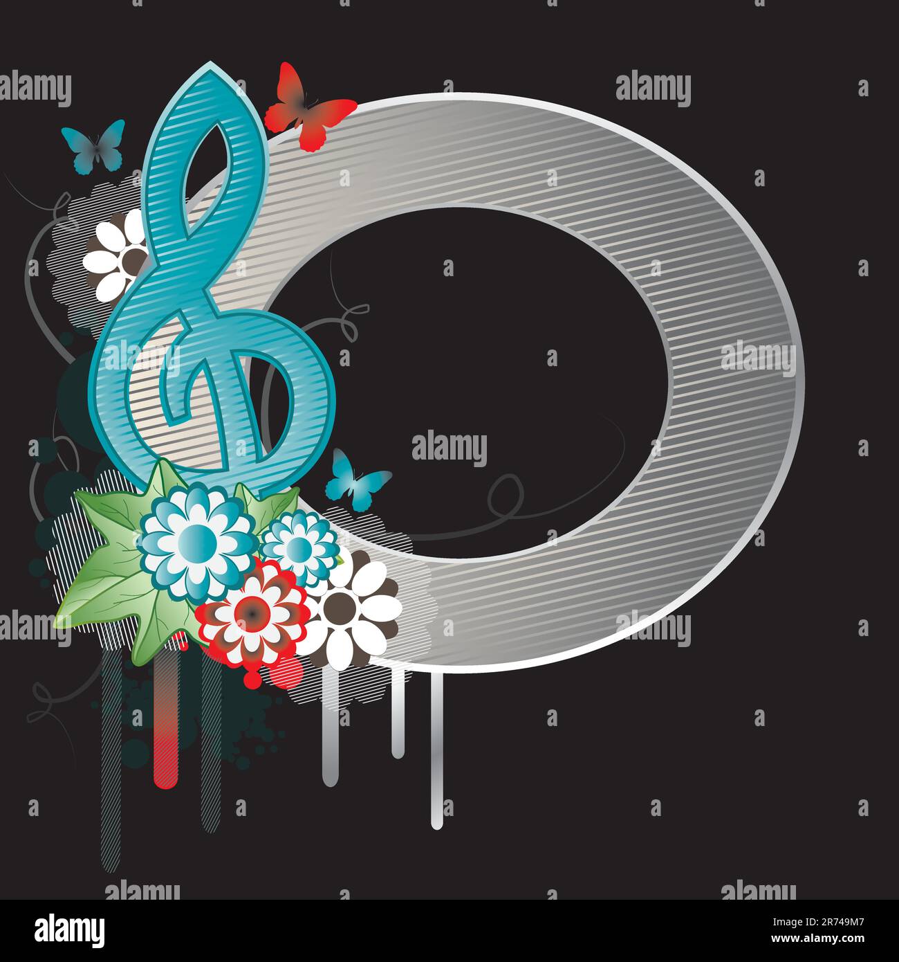 Background with Treble clef.Vector Illustration Stock Vector Image ...