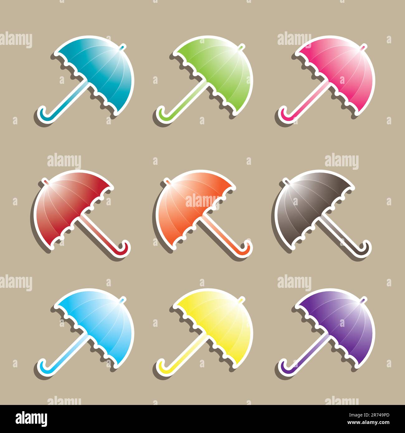 Umbrellas. Vector illustration Stock Vector Image & Art - Alamy