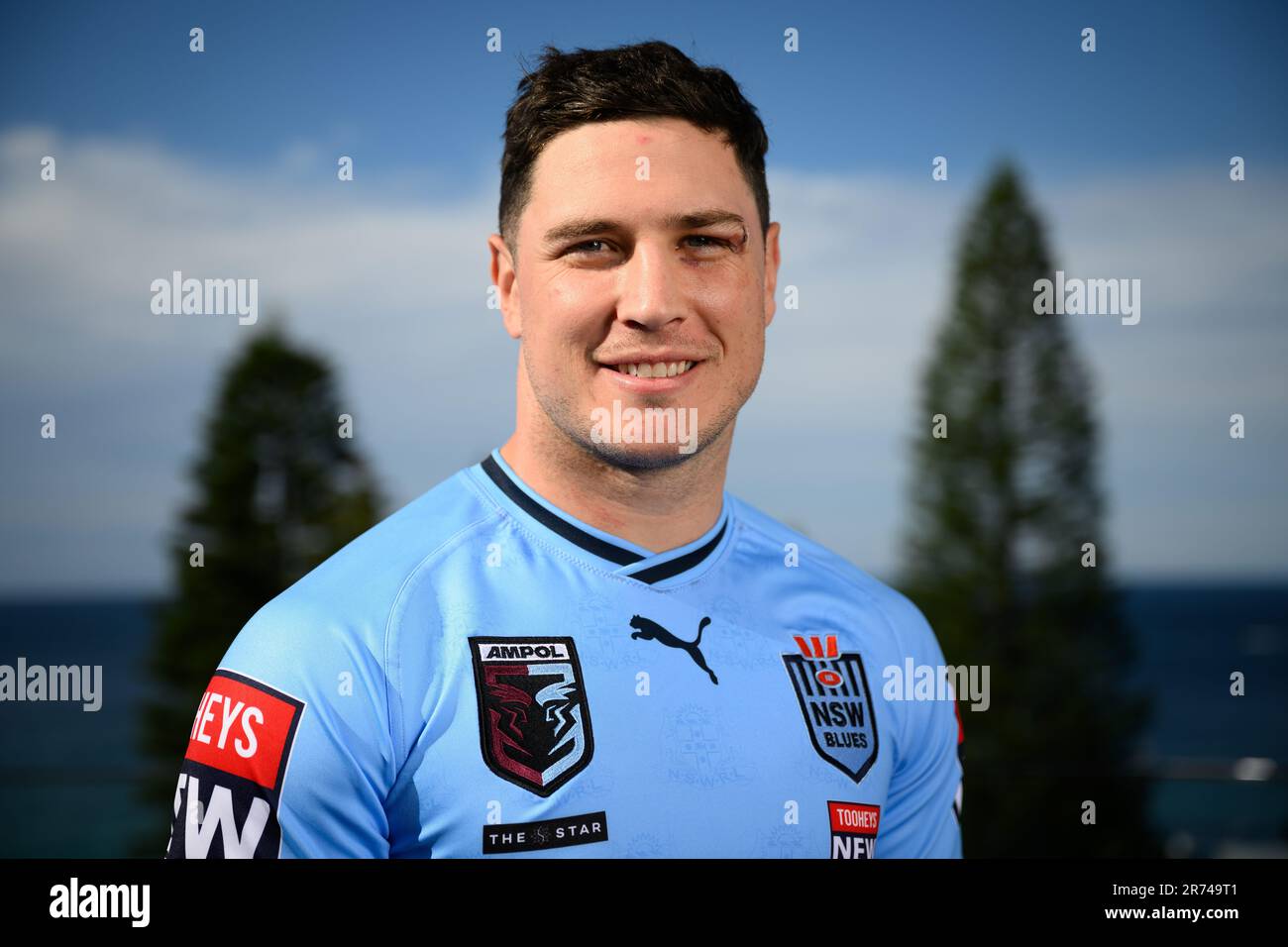 Mitchell Moses poses for photographs during a NSW Blues State of Origin ...