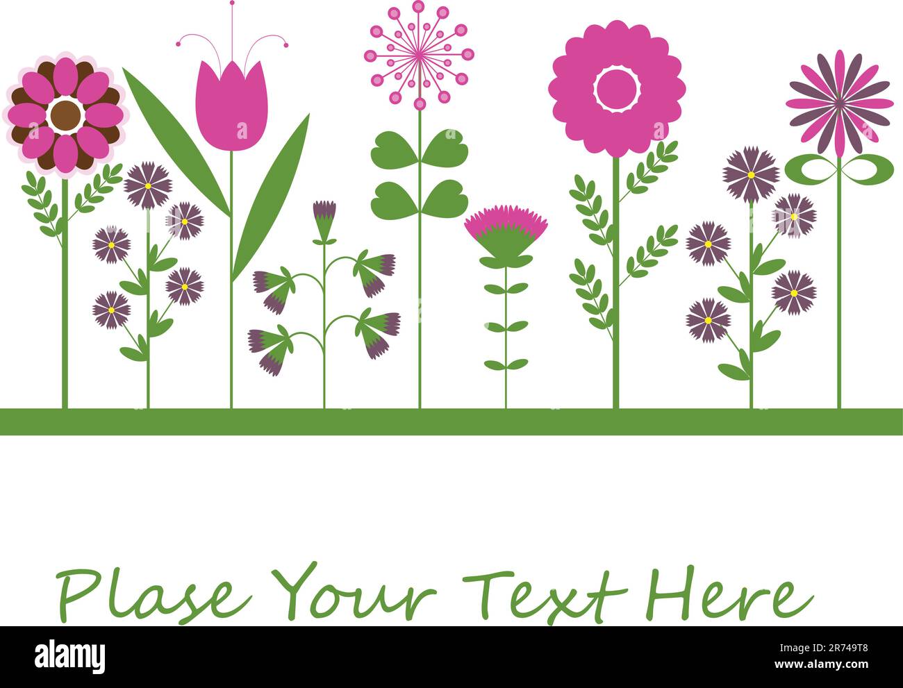 Colourful Spring flowers background. Vector illustration Stock Vector ...